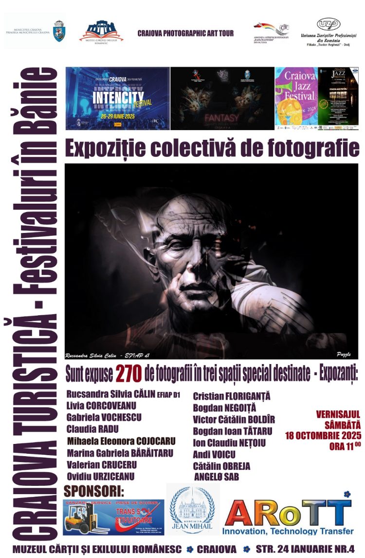 Craiova: Expoziția „Craiova Turistică – Festivaluri în Bănie” va putea fi vizitată la Muzeul ...
